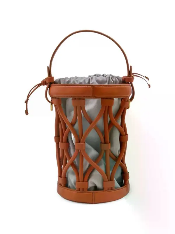 COCCINELLE Koi Leather Bucket Bag - Orange