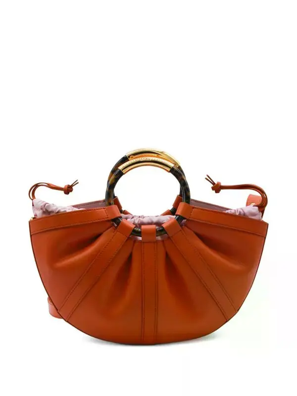 COCCINELLE Medium Shell Leather Tote Bag - Orange