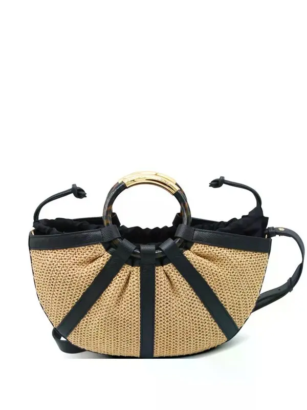 COCCINELLE Medium Shell Straw Tote Bag