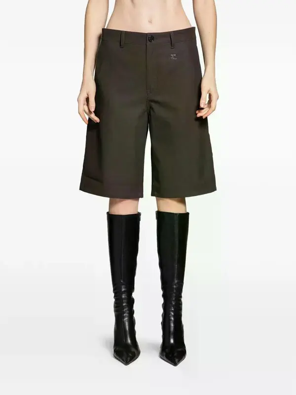 COURREGES Tailored Knee-length Shorts - Brown