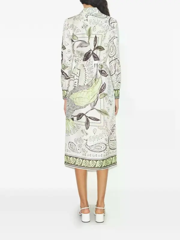Tory Burch Printed Silk Shirt Dress