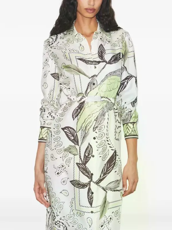 Tory Burch Printed Silk Shirt Dress