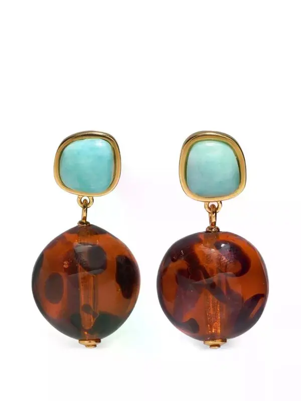 LIZZIE FORTUNATO Pia Square-frame Earrings - Gold