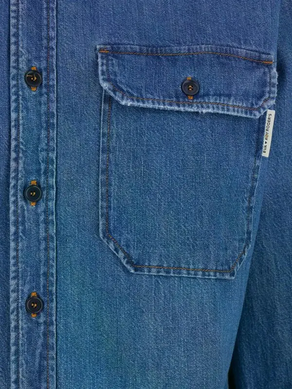 ROY ROGER'S Xeva Herzigová Buttoned Flap-pocket Shirt