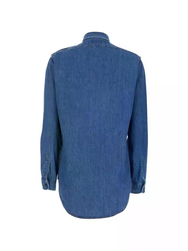 ROY ROGER'S Xeva Herzigová Buttoned Flap-pocket Shirt