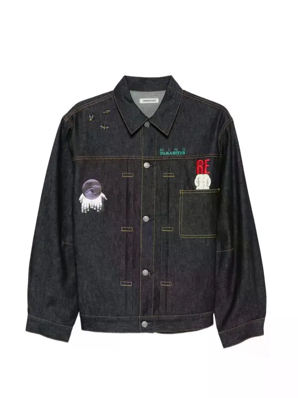 Undercover Printed Denim Jacket - Blue