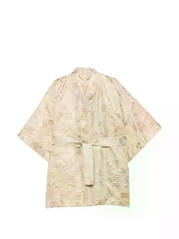 Kiton Floral Overcoat - Neutrals