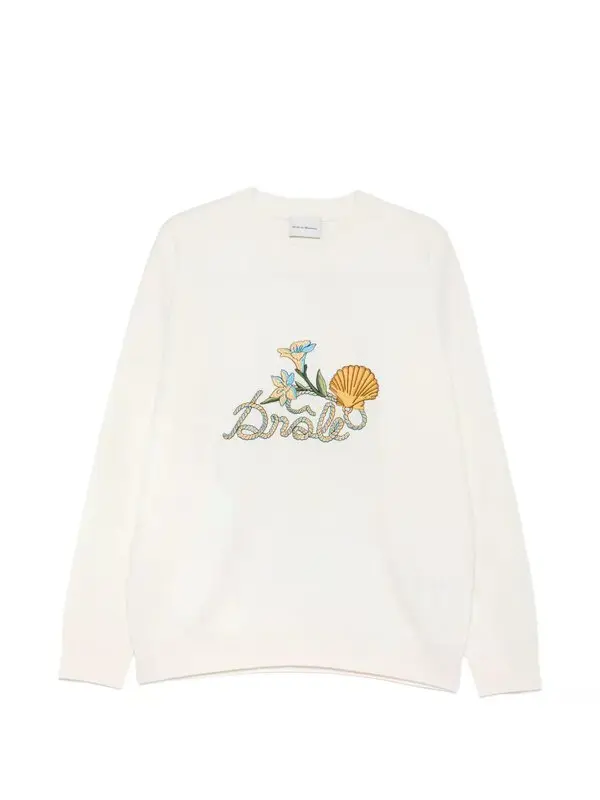 Drole De Monsieur Maille Drôle Shell Sweater - White