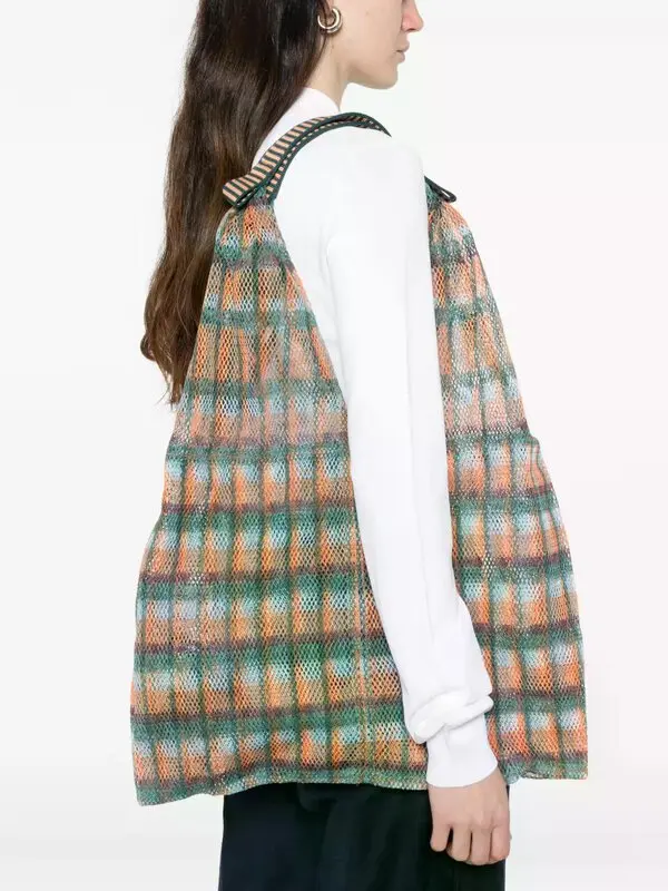 ÉPICE Check-pattern Tote Bag With Detachable Pouch
