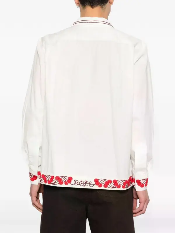 BODE Cherry Lane Beaded Shirt