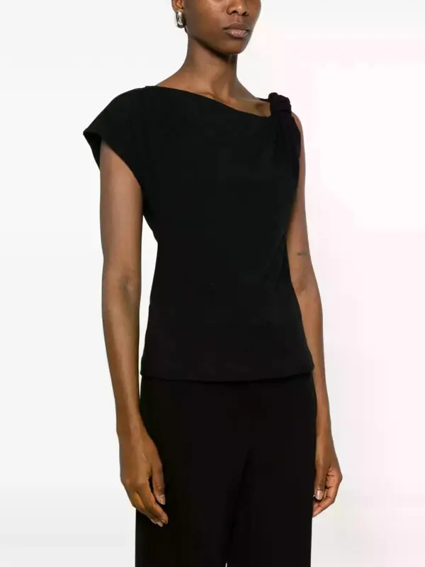 Pinko Knot-detail T-shirt - Black
