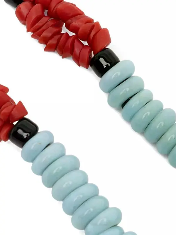 Toga Beaded Leather Necklace