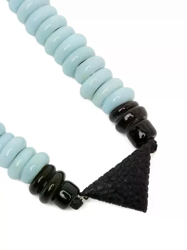 Toga Beaded Leather Necklace