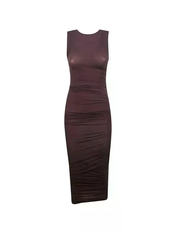 Wolford Gathered Sleeveless Dress - Brown