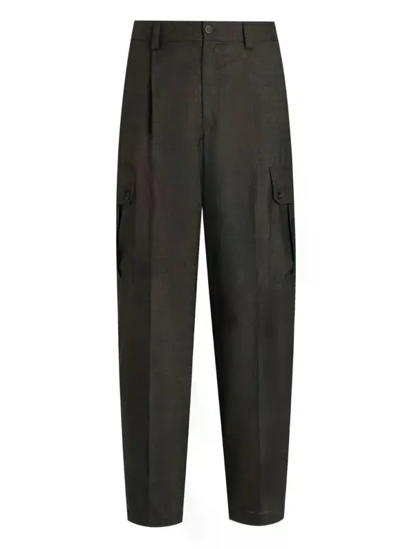 Dolce & Gabbana Virgin Wool Trousers - Brown