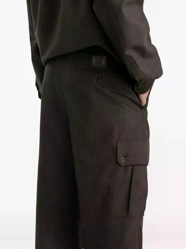 Dolce & Gabbana Virgin Wool Trousers - Brown