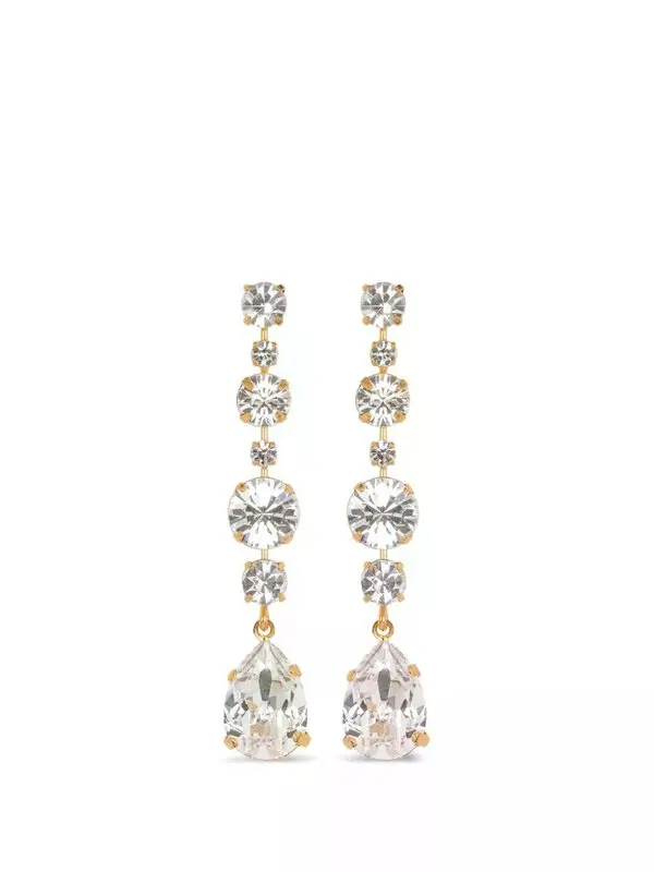 JENNIFER BEHR Analia Crystal Drop Earrings - Gold