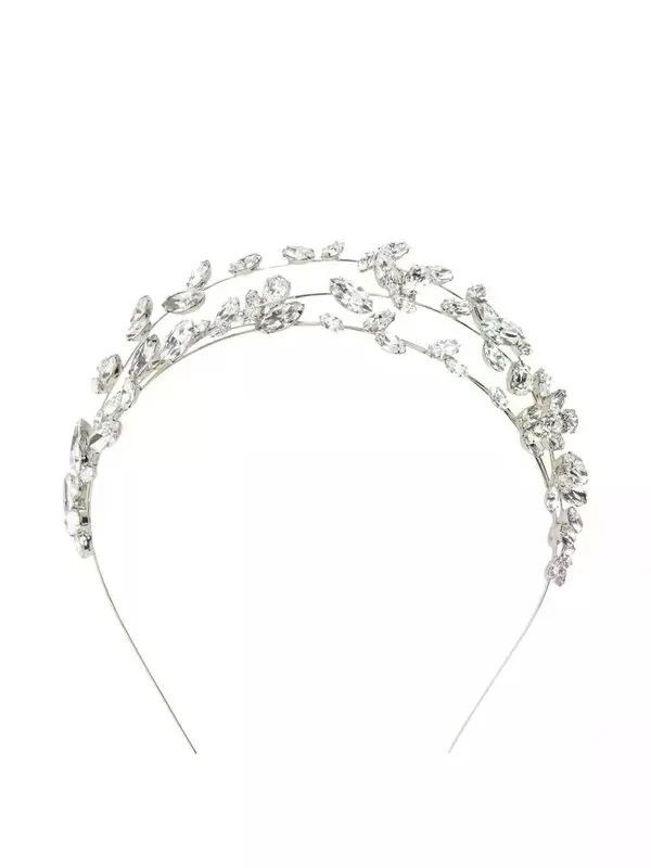 JENNIFER BEHR Jasenia Crystal Tiara - Silver