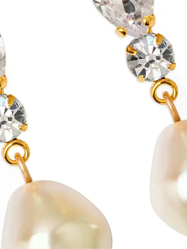JENNIFER BEHR Kristina Crystal Faux-pearl Earrings - Gold