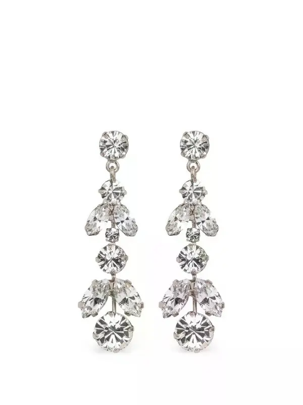 JENNIFER BEHR Carolena Crystal Earrings - Silver