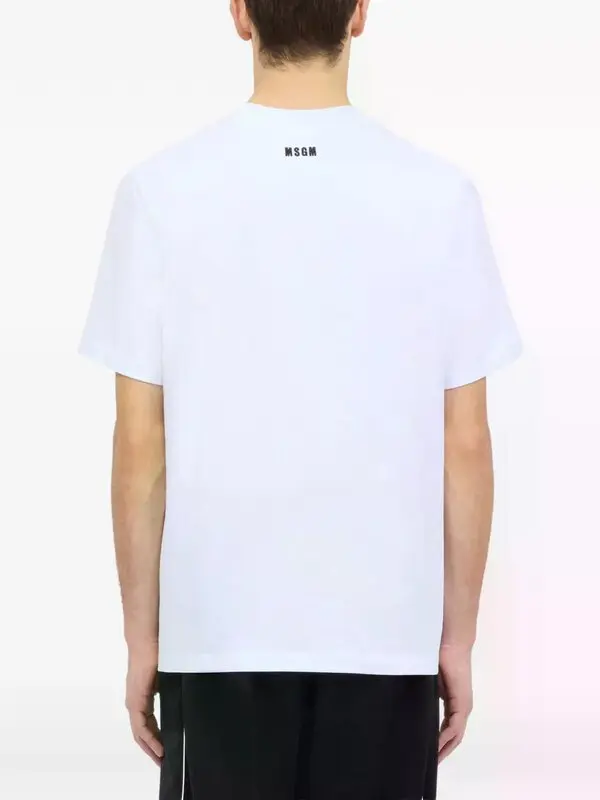 MSGM Letter-detail T-shirt - White