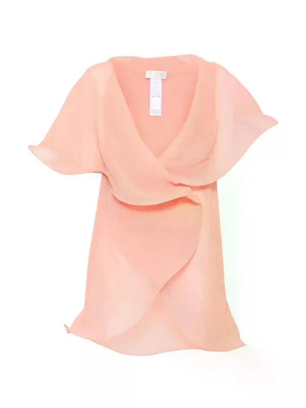 GENNY Draped-design Top - Orange