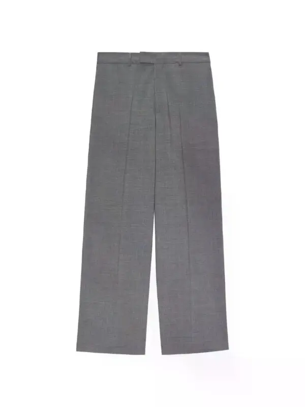 MSGM Pleated Wide-leg Trousers - Grey