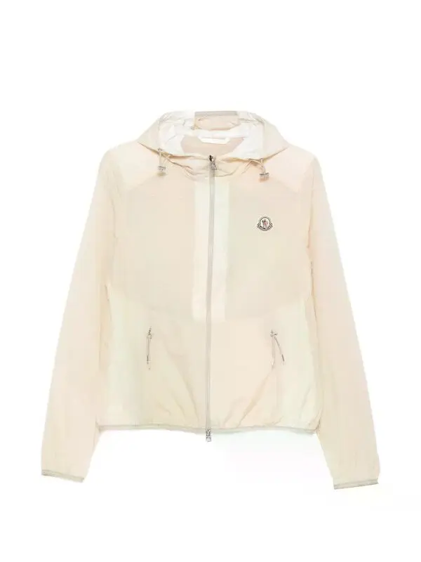 Moncler Edasic Logo-patch Jacket - Neutrals
