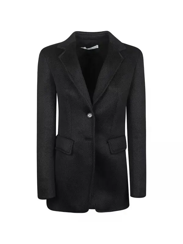 Max Mara Textured Single-breasted Blazer - Black