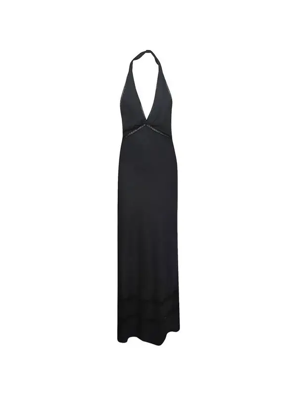 Faithfull The Brand Lace V-neck Dress - Black