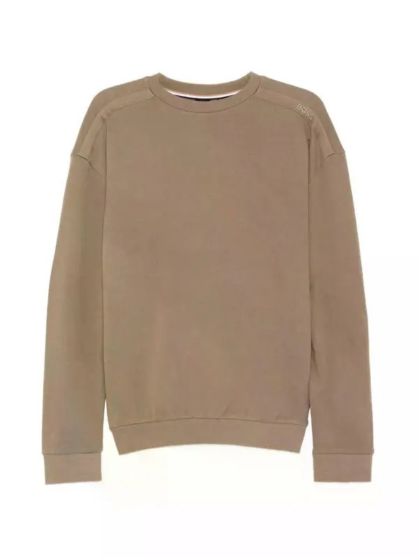 BOSS Logo-embroidered Sweatshirt - Neutrals