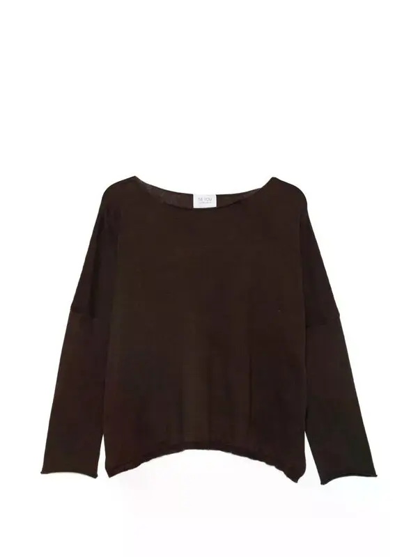 BEYOU Long-sleeve Top - Brown