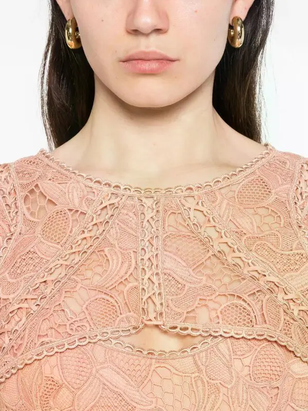 Costarellos Lace Cut-out Maxi Dress