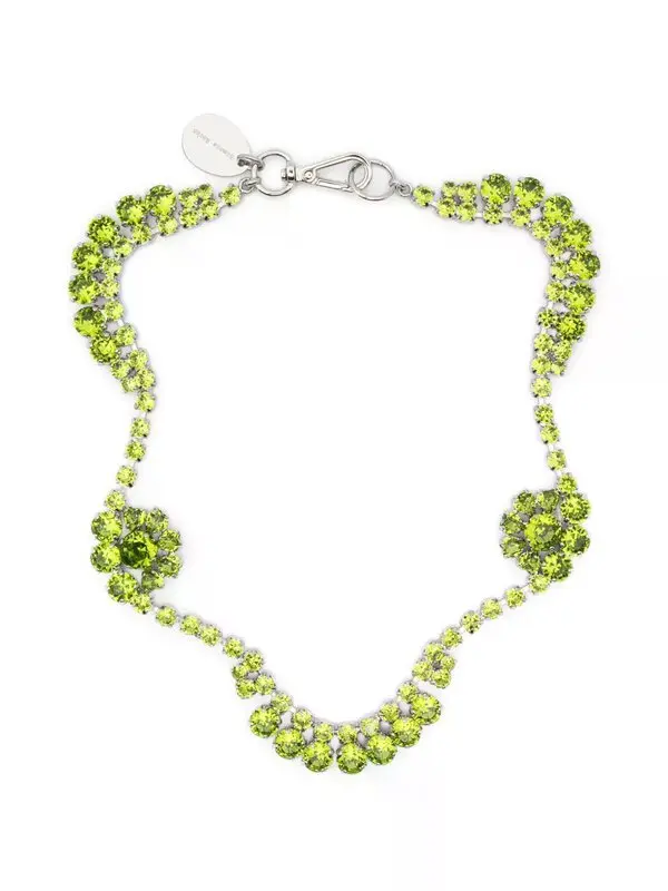 Simone Rocha Crystal-flower Necklace - Silver