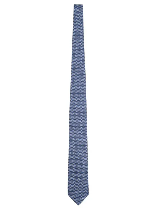FERRAGAMO Silk Neck Tie - Blue