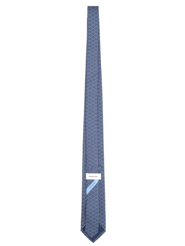 FERRAGAMO Silk Neck Tie - Blue