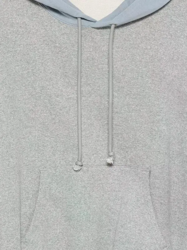 Auralee Oversized Drawstring Cotton Hoodie - Grey