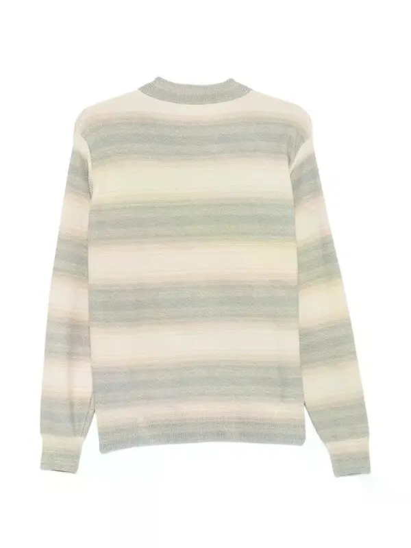 Auralee Stripe-pattern Knit Cardigan