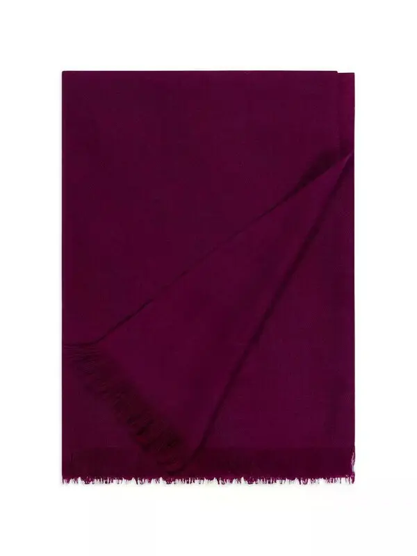 Eric Bompard Fringed Scarfe - Purple