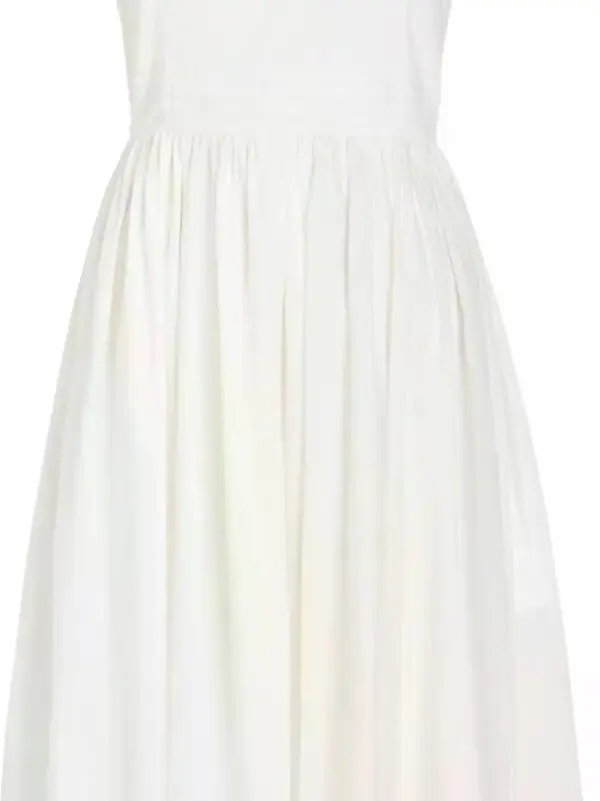 BODE Chamomile Embroidered Strap Dress - White