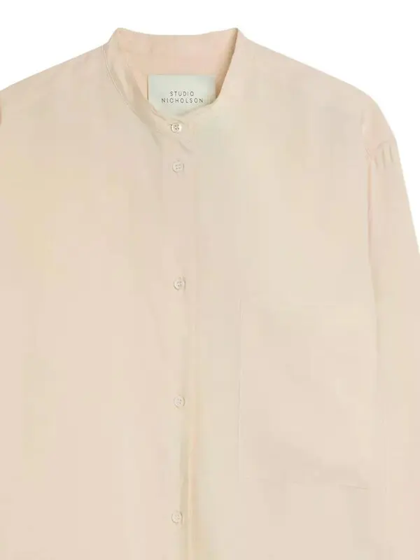 Studio Nicholson Collarless Shirt - Neutrals