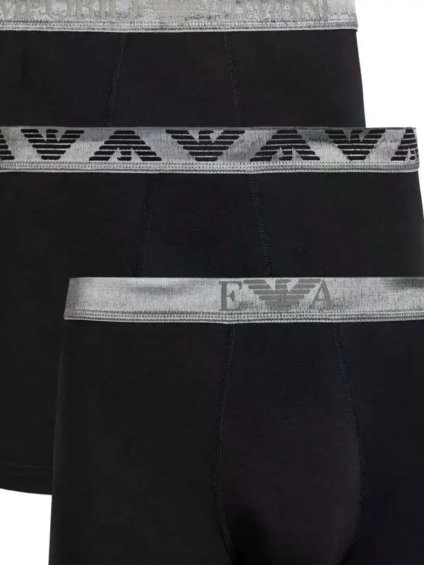 Emporio Armani Logo-waistband Boxers - Black