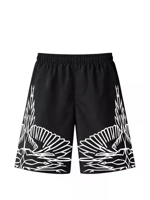 COUNTY OF MILAN Graphic Deck Shorts - Black