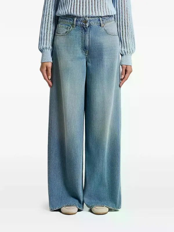Peserico Wide-leg Jeans - Blue