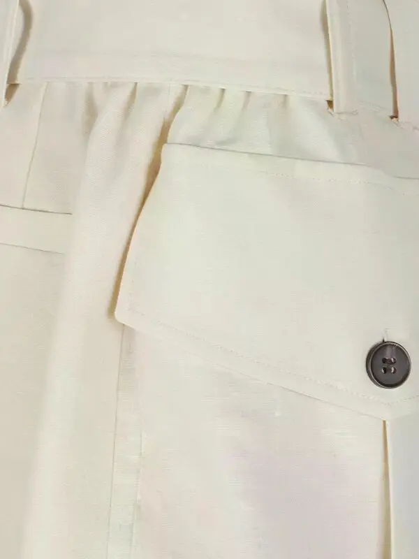 IRO PARIS Belted Mini Skirt With Pocket Details - Neutrals