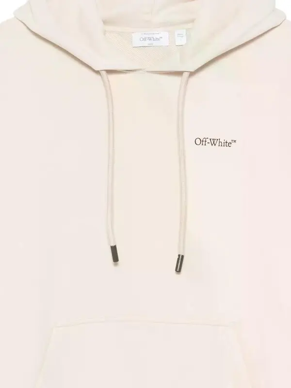 Off-White Graphic Print Hoodie - Neutrals