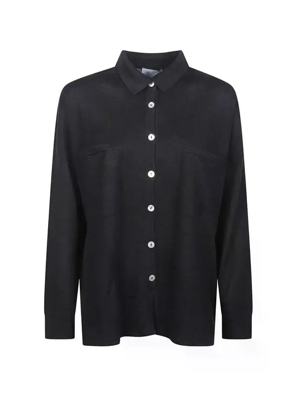 BEYOU Pocket Button Cardigan - Black
