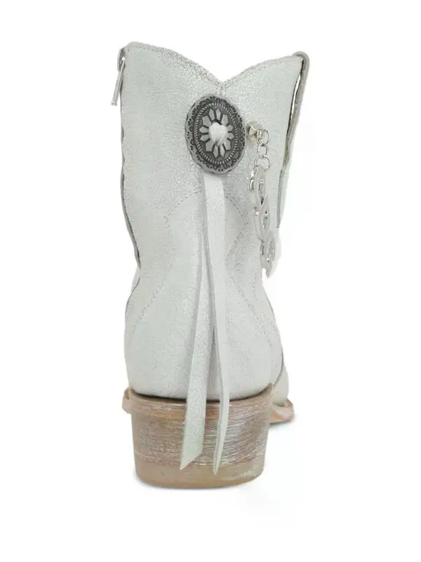 Comme Des Garçons Cracked Cowboy Boots