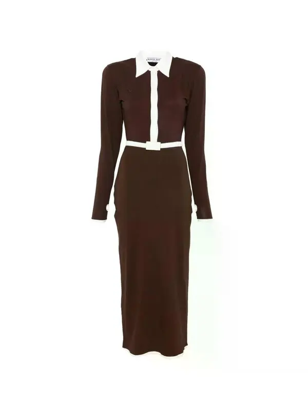ROWEN ROSE Collared Midi Dress