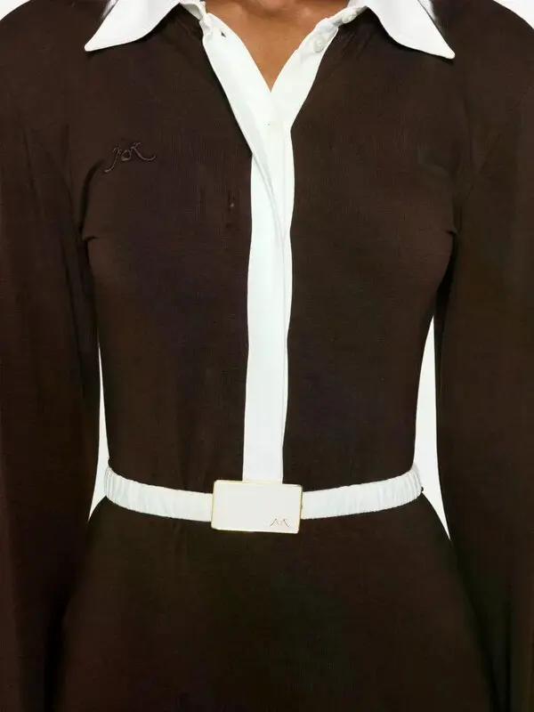 ROWEN ROSE Collared Midi Dress